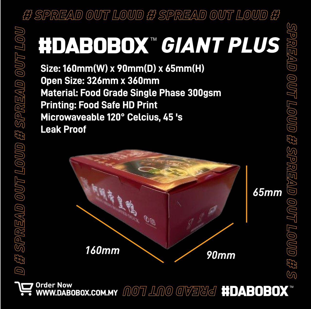 Dabobox Giant Plus | Paper Meal Box | Coffeeprint