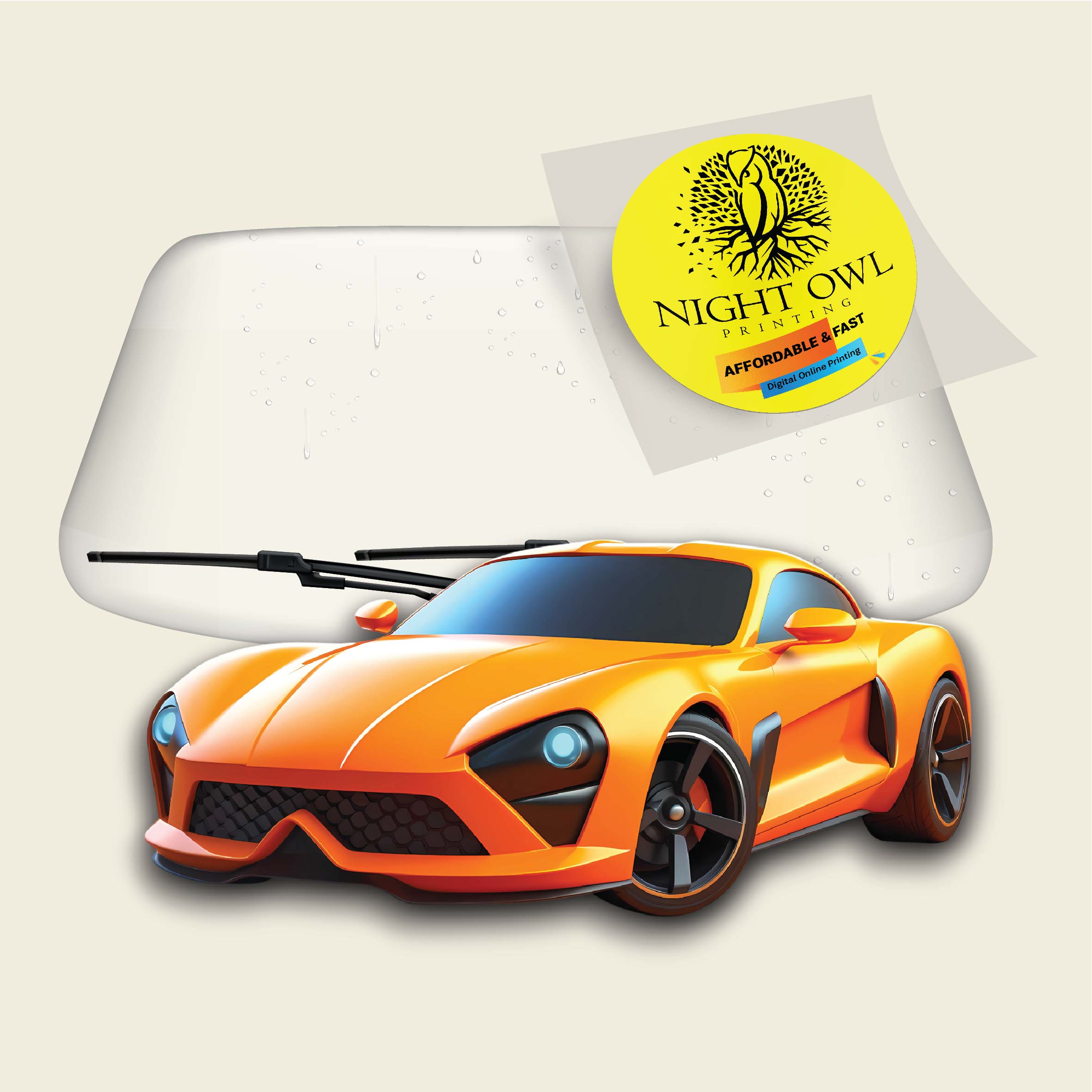 Car Window Sticker - NIGHT OWL PRINTING