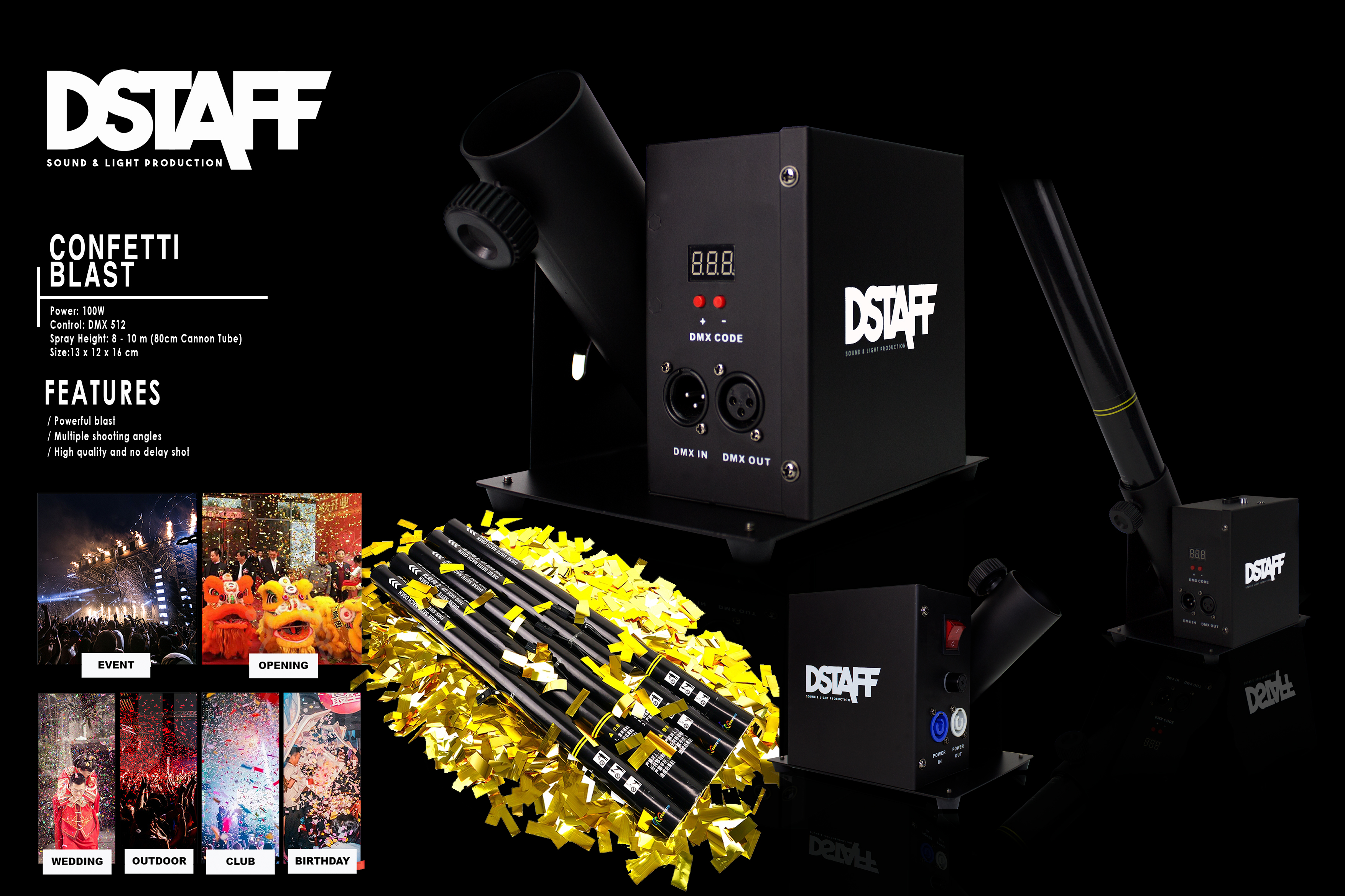 Confetti Machine Effect - Print Planet
