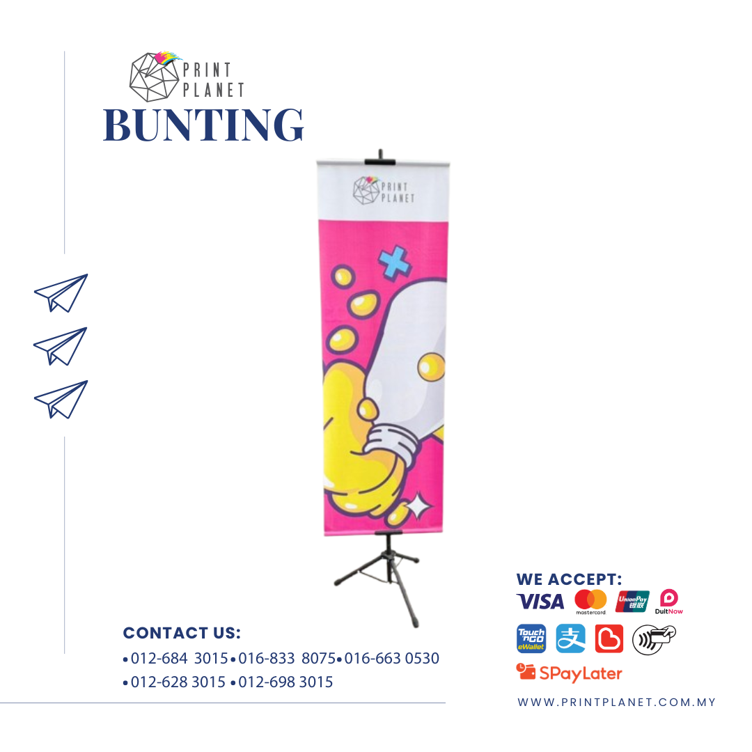 Tarpaulin Bunting with PVC Pipe (Popular Size) - Print Planet