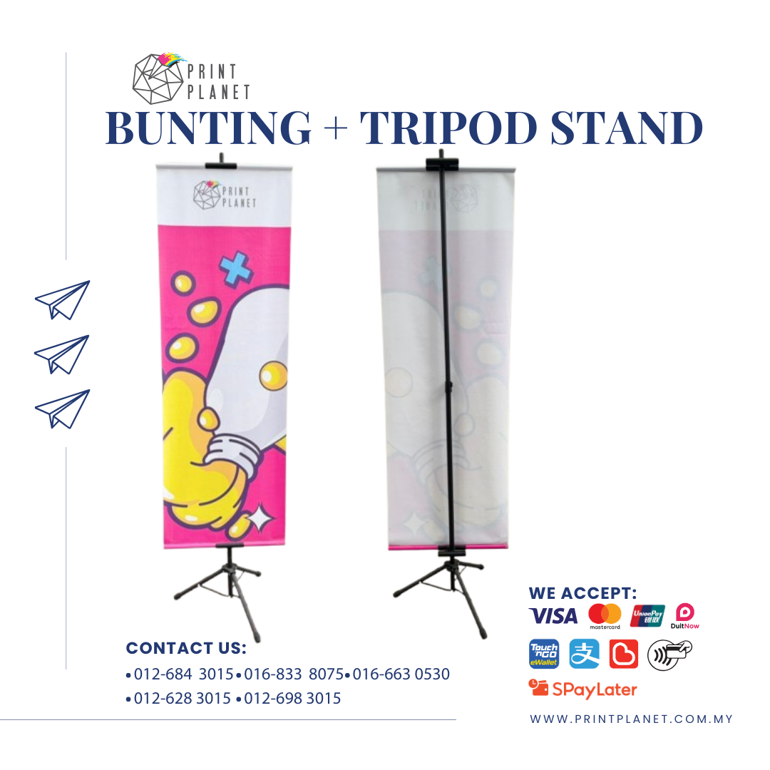 Roll Up Stand + Bunting - Print Planet