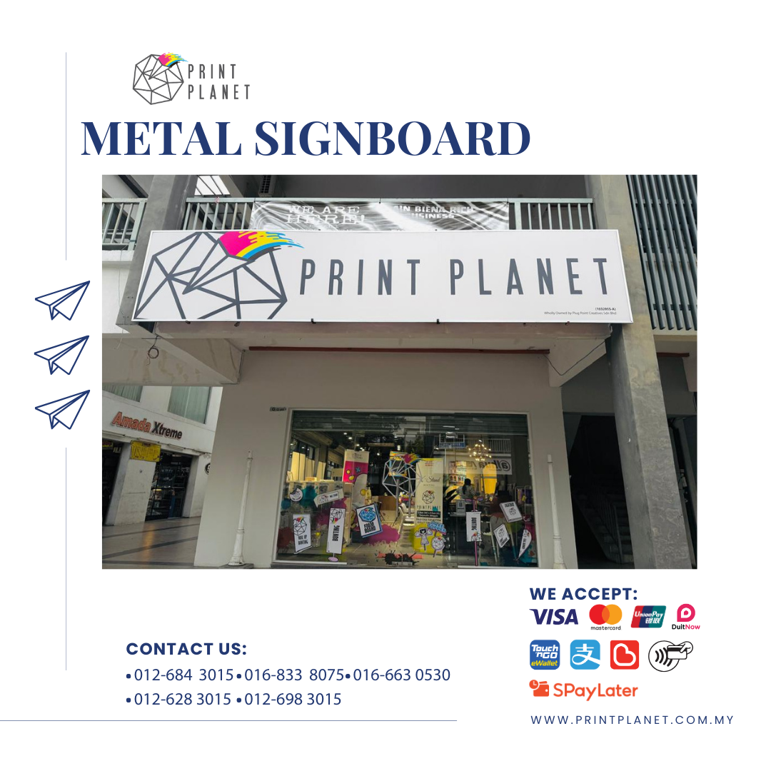 Standard Metal Sign Board (Custom Size) *Wall Mount - Print Planet
