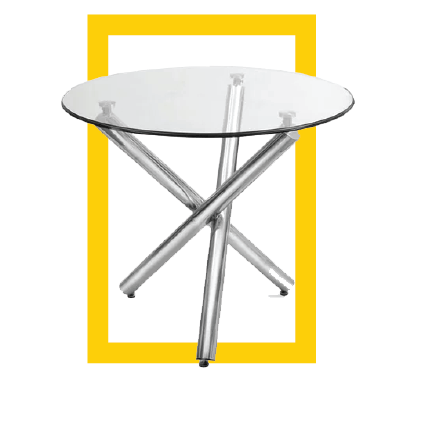 Discussion Round Table (Glass Top; 90cm) - Print Planet