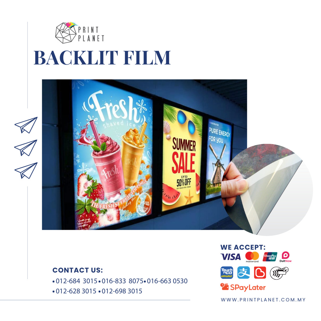 PET Backlit Film (Custom Size) - Print Planet