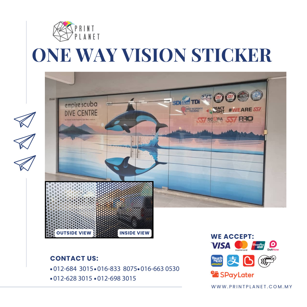 One Way Vision PVC Sticker (Custom Size) - Print Planet
